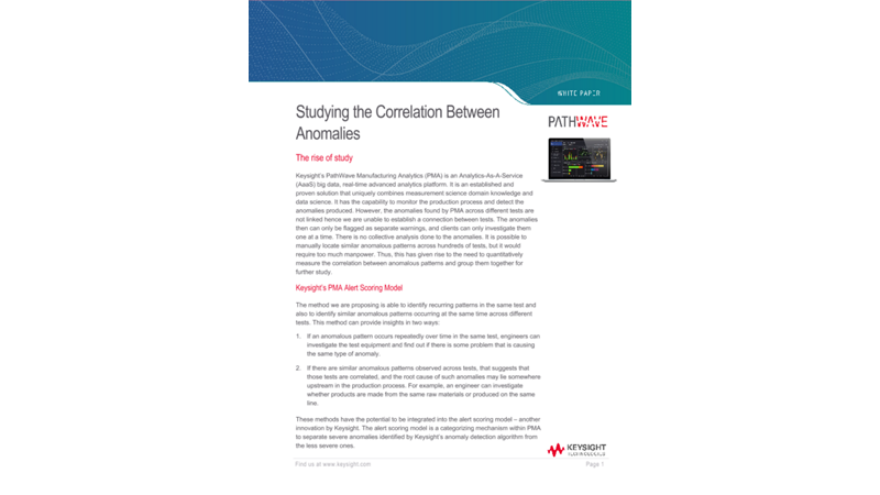 PM2288A PathWave 制造分析软件-是德科技 Keysight